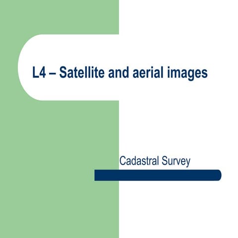 5. lecture 4 data capturing techniques - satellite and aerial images | PDF