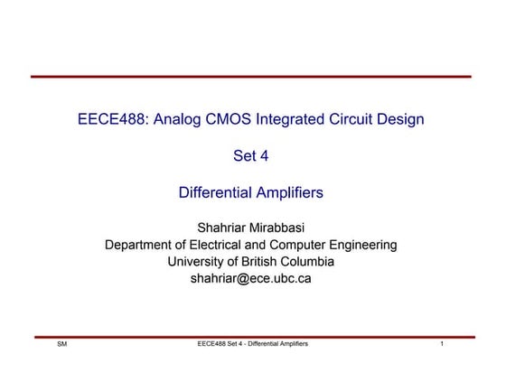 Design and Implementation of Two Stage Operational Amplifier | PDF