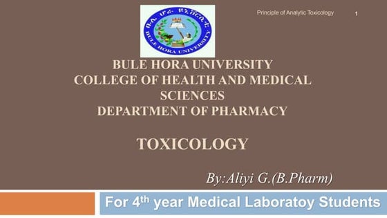 Forensic toxicology (student version) | PPT