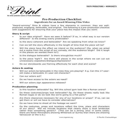 5. Simple Pre Production Checklist Example.pdf