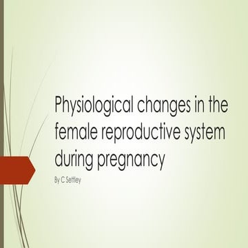 5.2 Physiological changes in the female reproductive system during ...