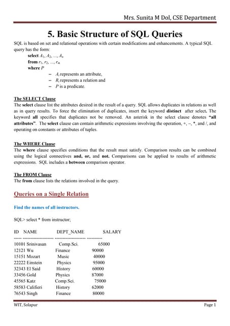 5. Basic Structure of SQL Queries.pdf 5. Basic Structure of SQL Queries.pdf
