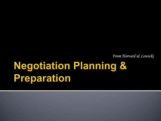 NEGOTIATION POWERPOINT | PPT