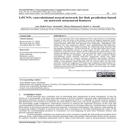 Lpcnn Convolutional Neural Network For Link Prediction Based On 1285