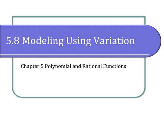 Direct, Inverse and Joint Variation PPT. | PPT | Physics | Science