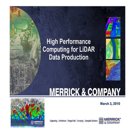 High Performance Computing for LiDAR Data Production | PDF