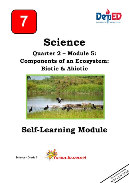 LESSON PLAN SCIENCE 7 ECOSYSTEM BIOTOC AND ABIOTIC FACTORS | DOCX | Environment | Science