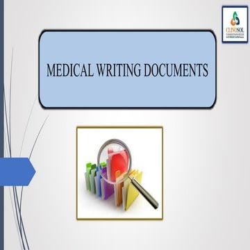 Medical Writing Documents | PPTX