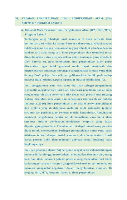 CP IPAS FASE B untuk kelas 4 sampai 6 SD | DOC