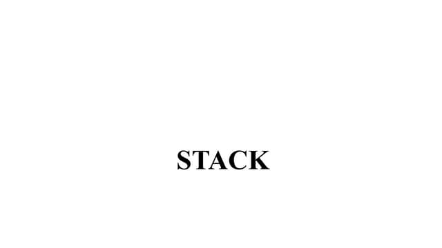 Stack In Data Structure Ppt