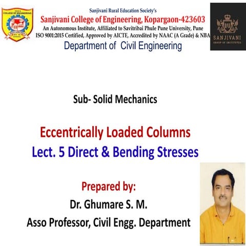 Solid Mechanics Eccentrically Loaded Columns.pptx