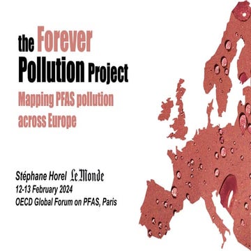 OECD Global Forum on the Environment dedicated to Per- and ...