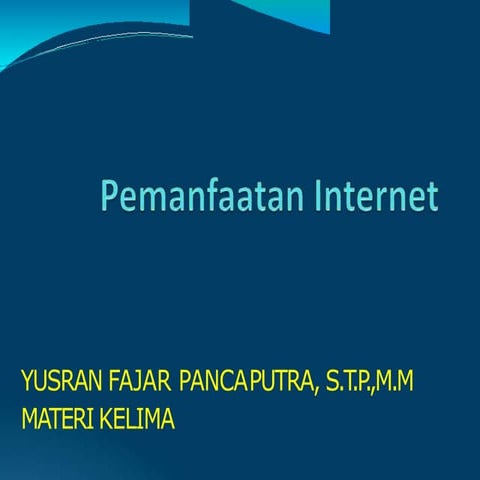 5. pemanfaatan internet-di zaman digital mrketing 4.0 | PPT
