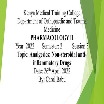 5. PHARMACOLOGY II (1).pptx Analgesic and nsaids | PPTX