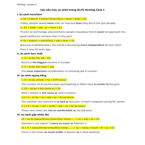 5. Comparision excercise in task 1 ielts | DOCX