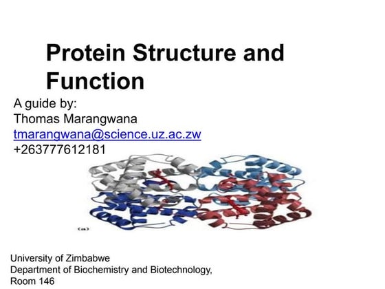 Biochemistry lecture notes proteins | PDF | Chemistry | Science