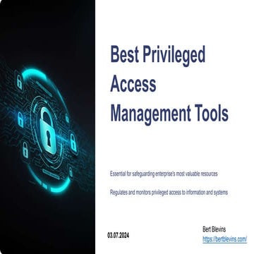 Best Privileged Access Management Tools. | PPTX