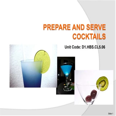 5. how to Prepare and serve cocktails.pptx