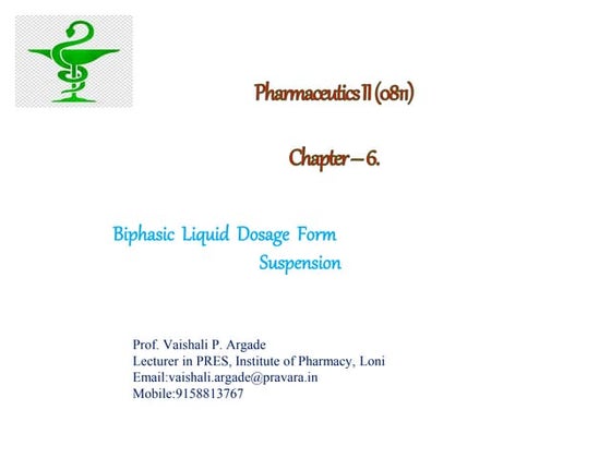 SUSPENSION PHARMACEUTICS-1 BPHARM 1ST YEAR.pdf | Chemistry | Science