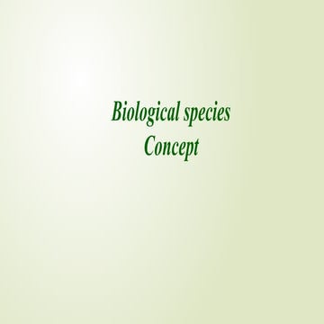 5.2.2 Biological species concept- (Sibling, polymorphic, polytypic ...