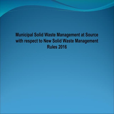 5. SOLID WASTE management and it's requirement environmental control | PPT