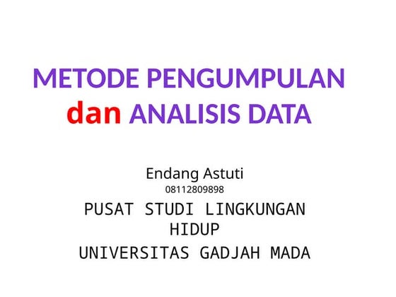 Material Flow Analysis (MFA): Konsep, Metode, dan Penerapan | PPT