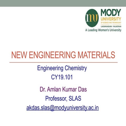 New Eng. Materials in engineering chemistry | PPT