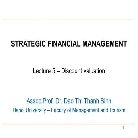 Lecture Strategic Financial Management SFM | PPTX