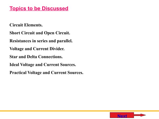MODULE 1: DC CIRCUITS : ELECTRICAL CIRCUIT ELEMENTS (R, L AND C ...