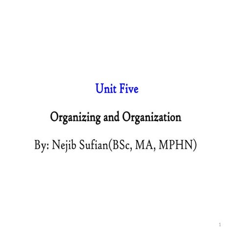 5. Implementation Organizing.the role ppt | PPT