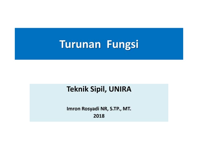 Turunan kedua suatu fungsi | DOCX