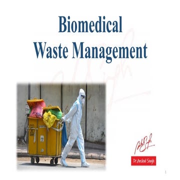 Biomedical Waste Management I Hospital Waste Management I Dr.Singh | PPTX