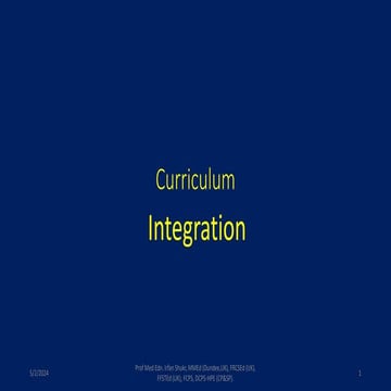 5. Curriculum - Integration in medical eduction | PDF