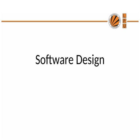 Software Design lovely professional university | PPT