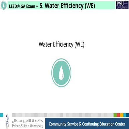 Water Efficiency - Green Building Construction | PPTX