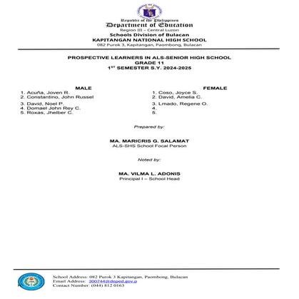 5. ALS-SHS-PROSPECTIVE-LEARNERS. DEPEDdocx | DOCX