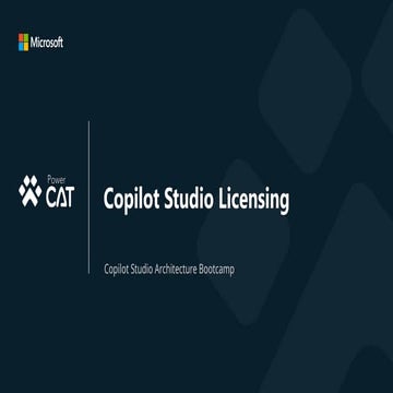 Guía de licenciamiento de Copilot de Studio | PPTX