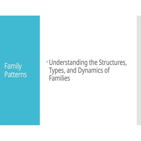 The five main Family_Patterns and dynamics .pptx