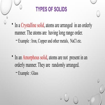 types of solid CRYSTAL STRUCTURE and types | PPTX