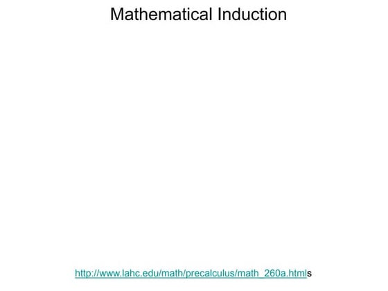 Principle of mathematical induction | PPT