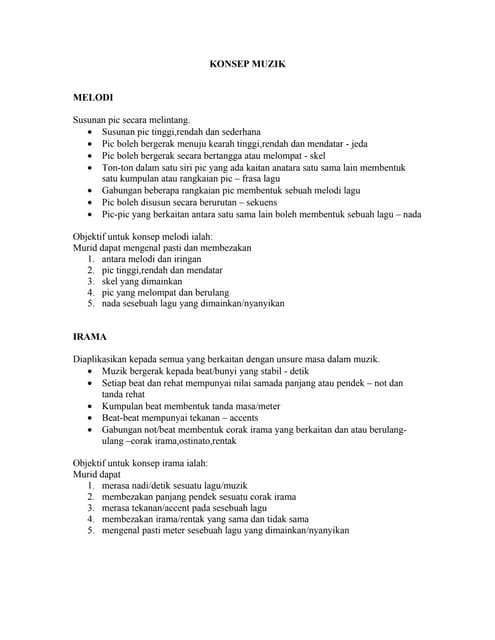 Unit 1 asas teori muzik | PDF