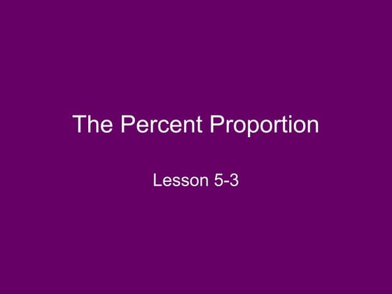 How to Use Percentage - Rate - Base (PRB) and Translation in Solving ...