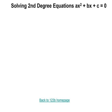 5 2 solving 2nd degree equations | PPTX