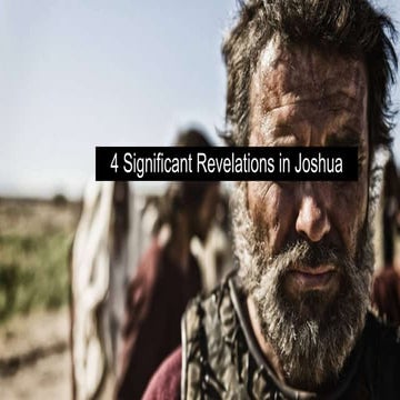 May 5 2019 - Sunday service - 4 Significant Revelations in Joshua | PPT