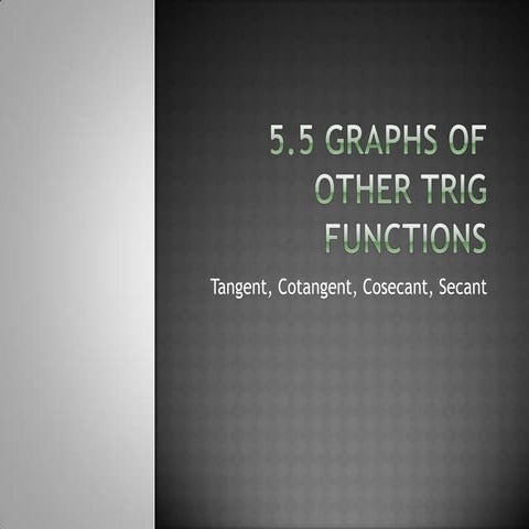 5.5.1 graphs of other trig functions | PPT