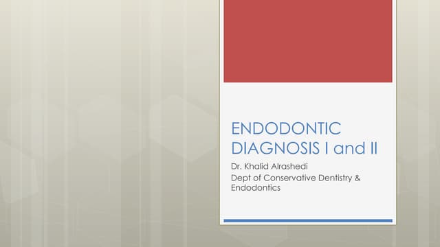 Recent advances in endodontics | PPTX