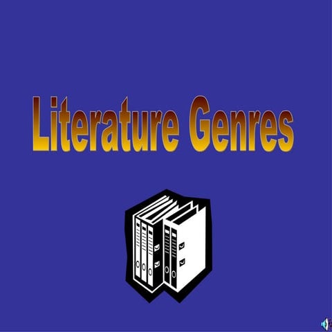 Ppt The Four Main Genres Of Literature Powerpoint Literature | PPT