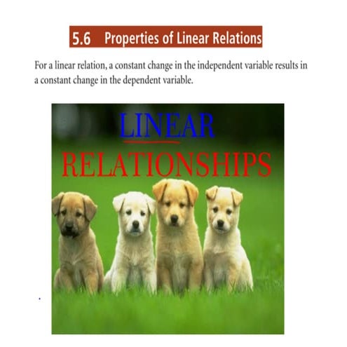 5.6 linear relations | PPT