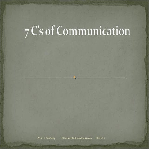 5. 7 c's of communication | PPT