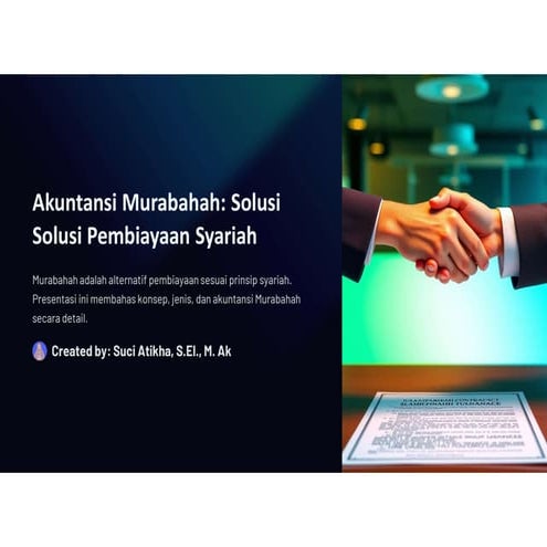 Presentasi Akuntansi Transaksi Murabahah | PDF